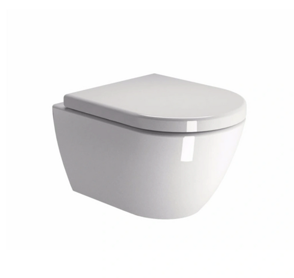 GSI Pura 50 Rimless Wall Hung Toilet & Soft Close Seat | Home of Clay