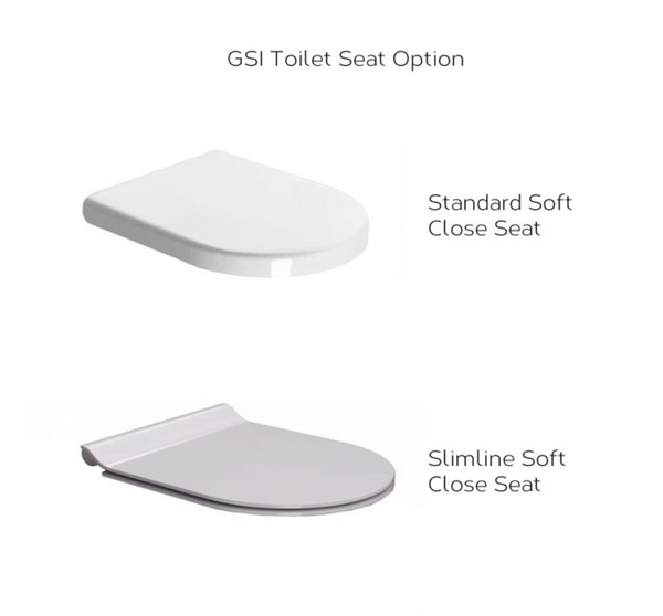 GSI Pura 55 Rimless Wall Hung Toilet & Soft Close Seat | Home of Clay